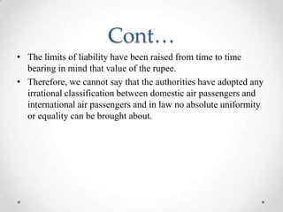 Case analysis on carriage by air | PPTX