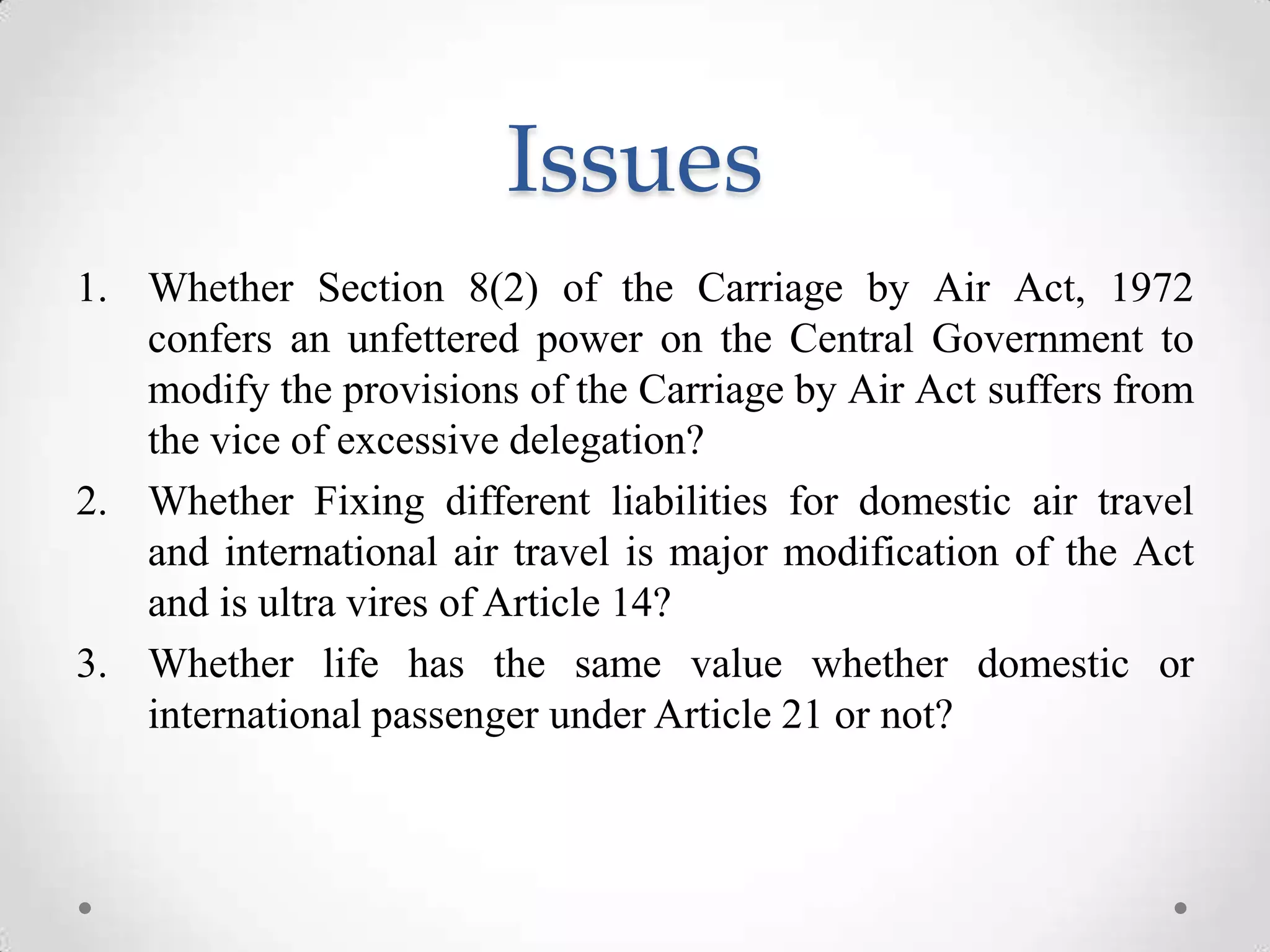 Case analysis on Carriage by Air | PPT