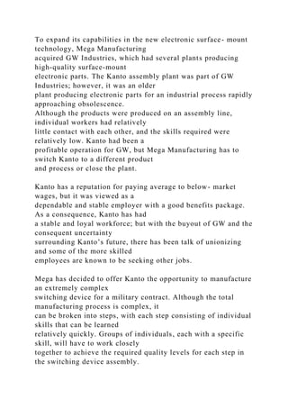 Case Assignment # 2 The Design of a PFP System for Mega Manuf.docx