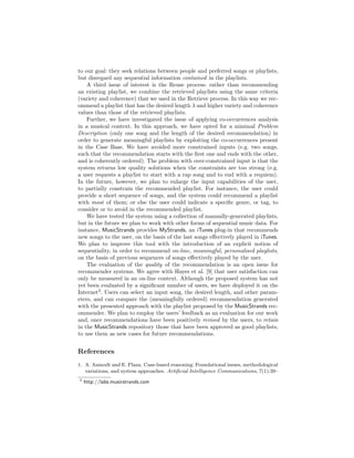 Case-based Sequential Ordering of Songs for Playlist Recommendation | PPT