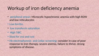 anemia: case based lecture for under graduates | PPTX