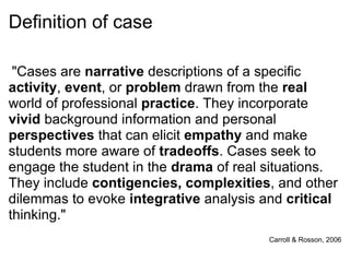 Case Based Problem Based Learning | PPT