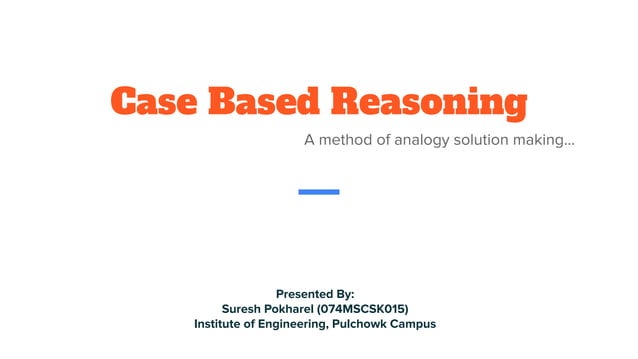 Case Based Reasoning | PDF