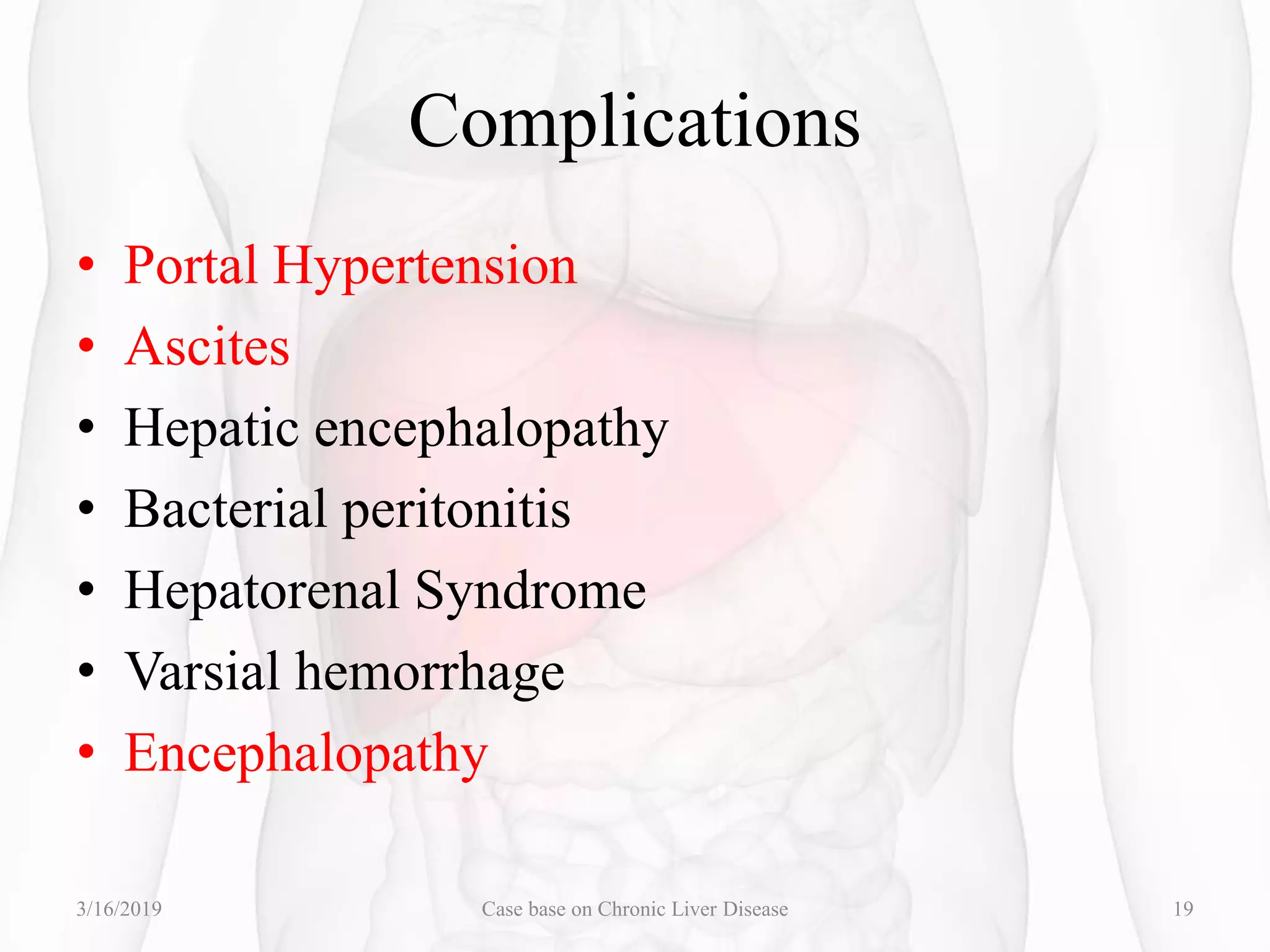 Case base presentation on chronic liver disease | PPTX