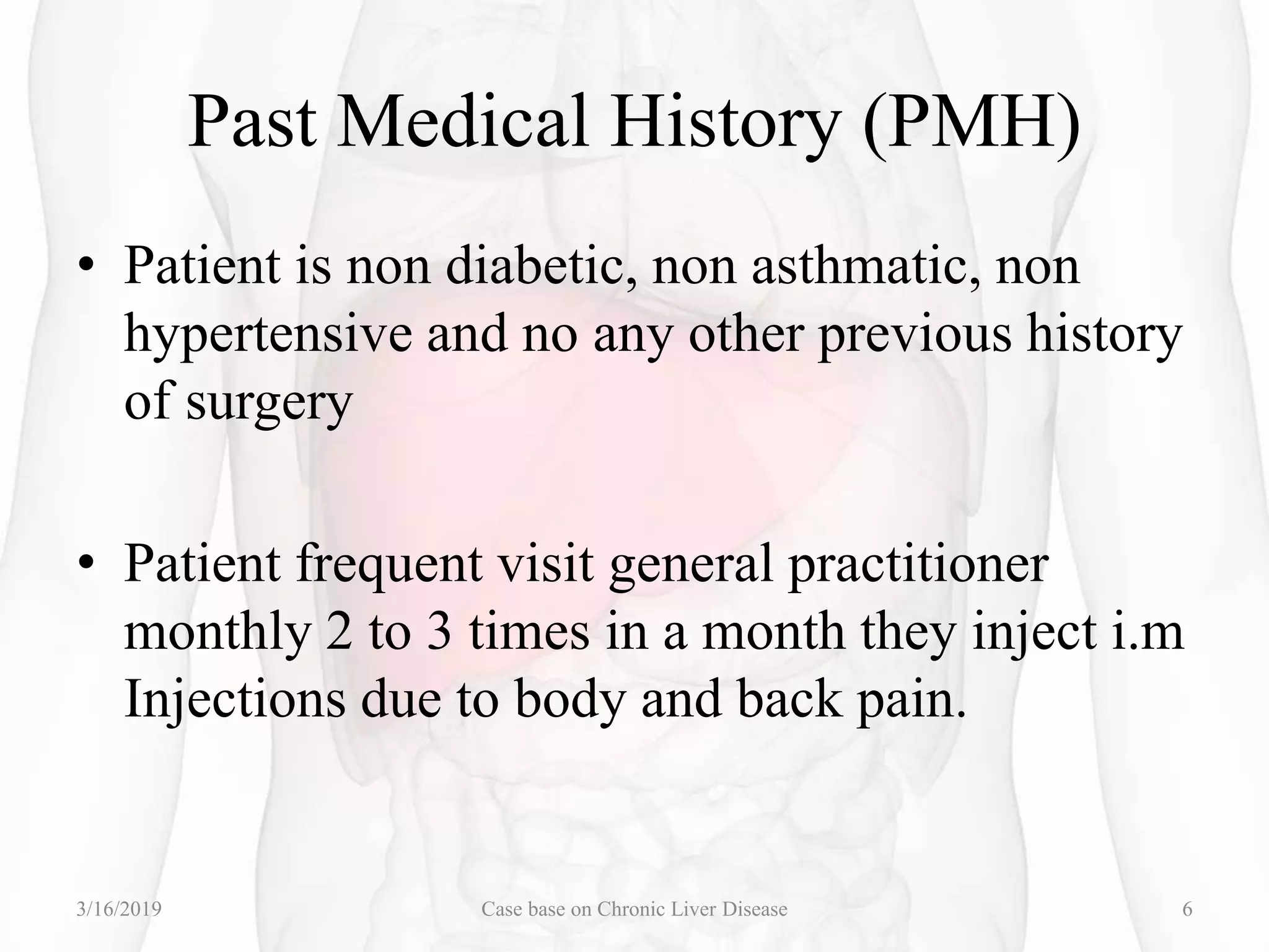 Case base presentation on chronic liver disease | PPTX