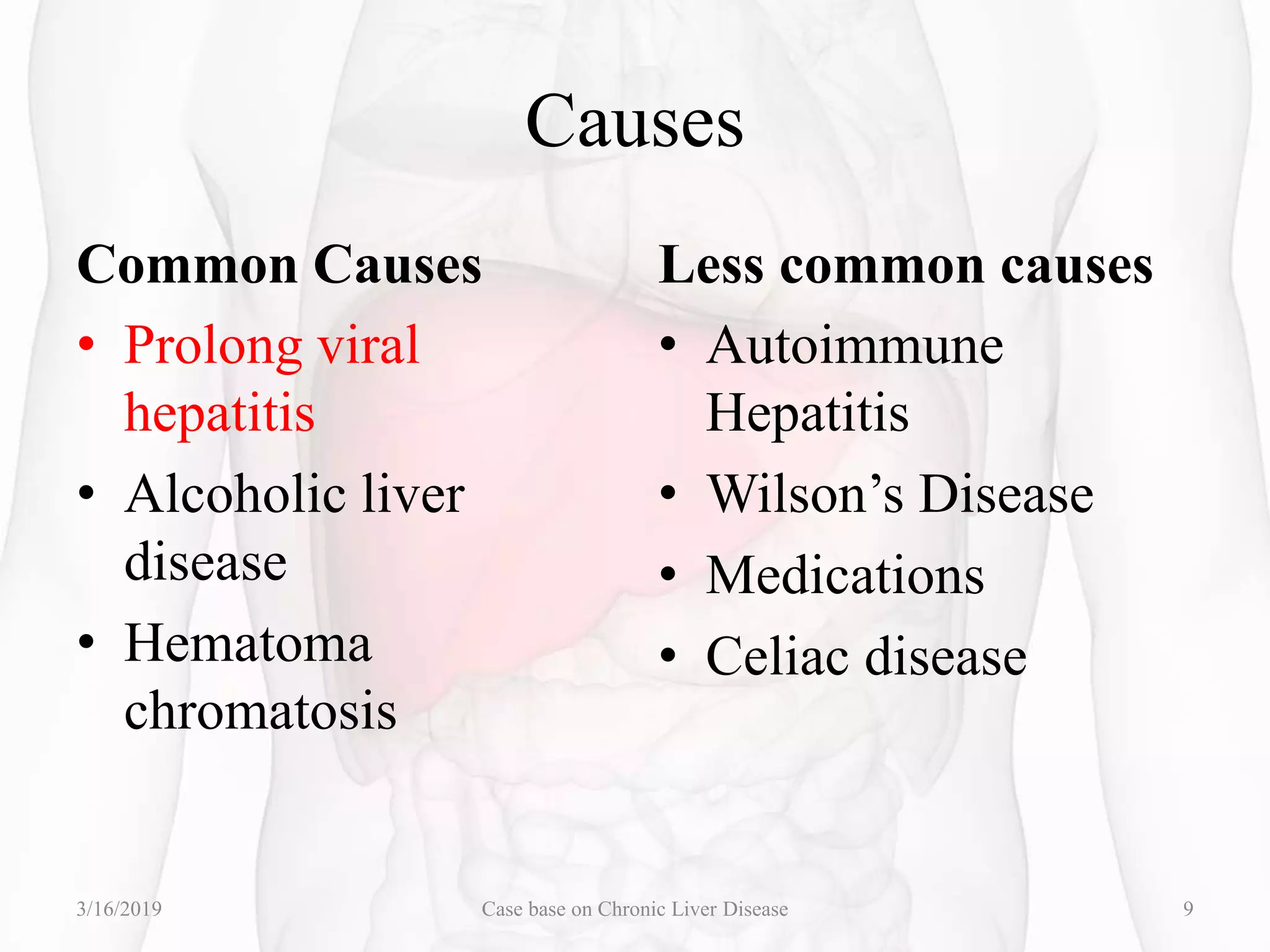 Case base presentation on chronic liver disease | PPTX