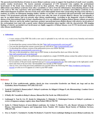 Case record...Neuro-Behcet | PDF