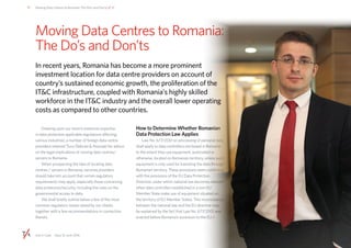 Case by case - moving data centres to Romania | PPT