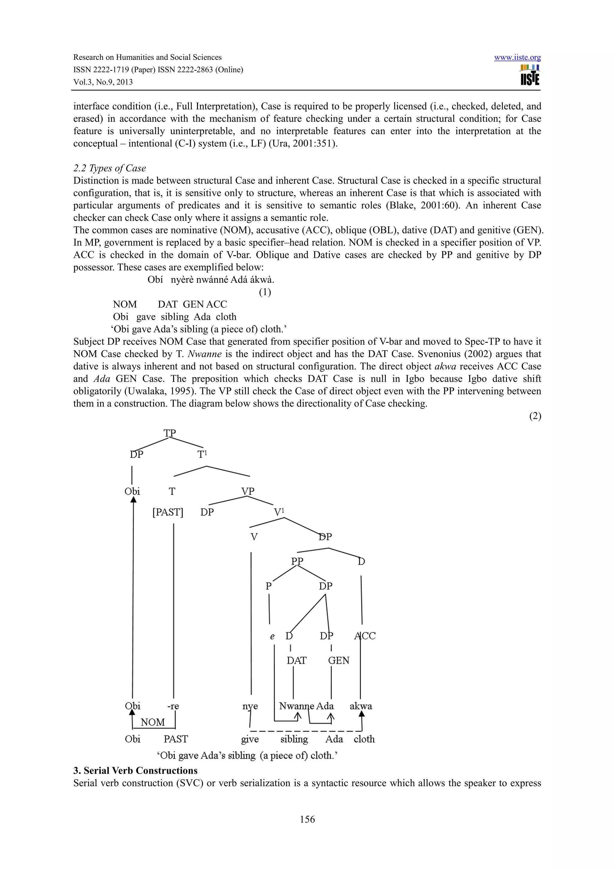 Case checking in igbo serial verb constructions | PDF | Programming Languages | Computing
