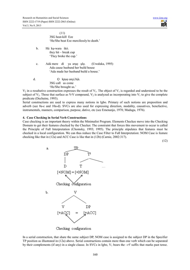 Case checking in igbo serial verb constructions | PDF | Programming Languages | Computing