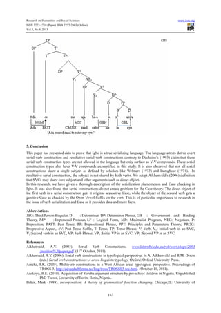Case checking in igbo serial verb constructions | PDF | Programming Languages | Computing
