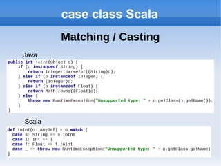 Case class scala | ODP | Programming Languages | Computing