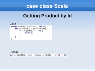 Case class scala | ODP | Programming Languages | Computing
