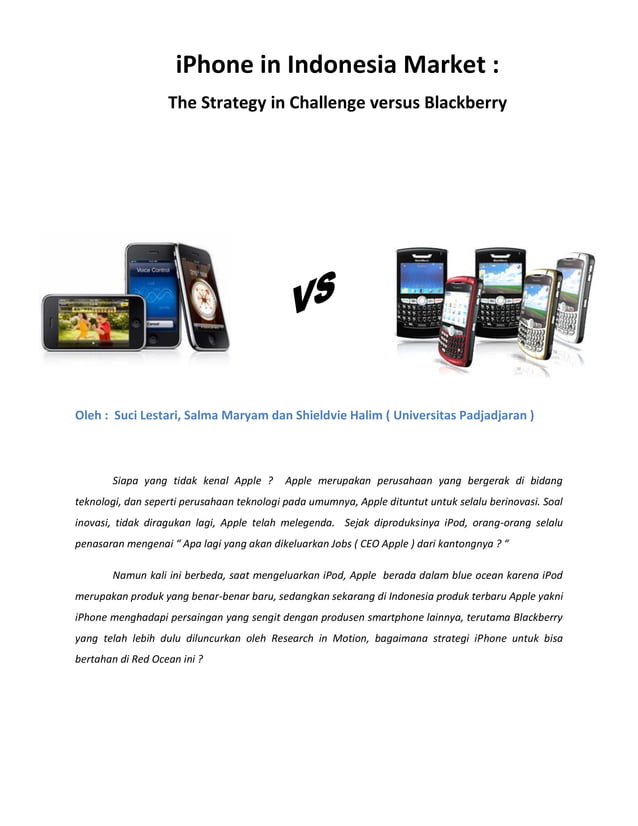 iPhone Vs Blackberry in Indonesia | PDF
