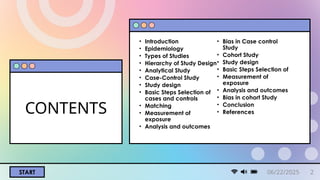 CASE CONTROL AND COHORT STUDY DESIGN ppt | PPTX