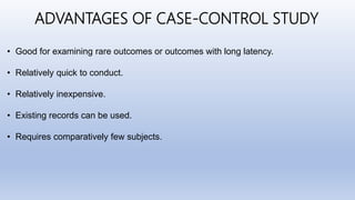 Case control studies and cohort studies | PPTX