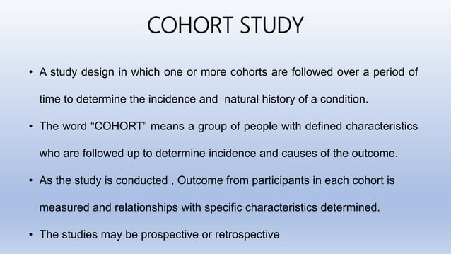 Case control studies and cohort studies | PPTX | Cancer | Diseases and Conditions