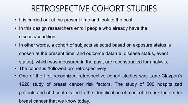 Case control studies and cohort studies | PPTX | Cancer | Diseases and ...