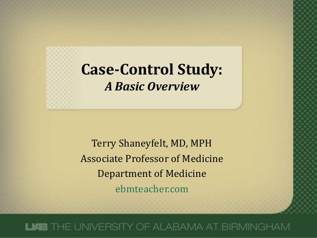 Overview of case control study design