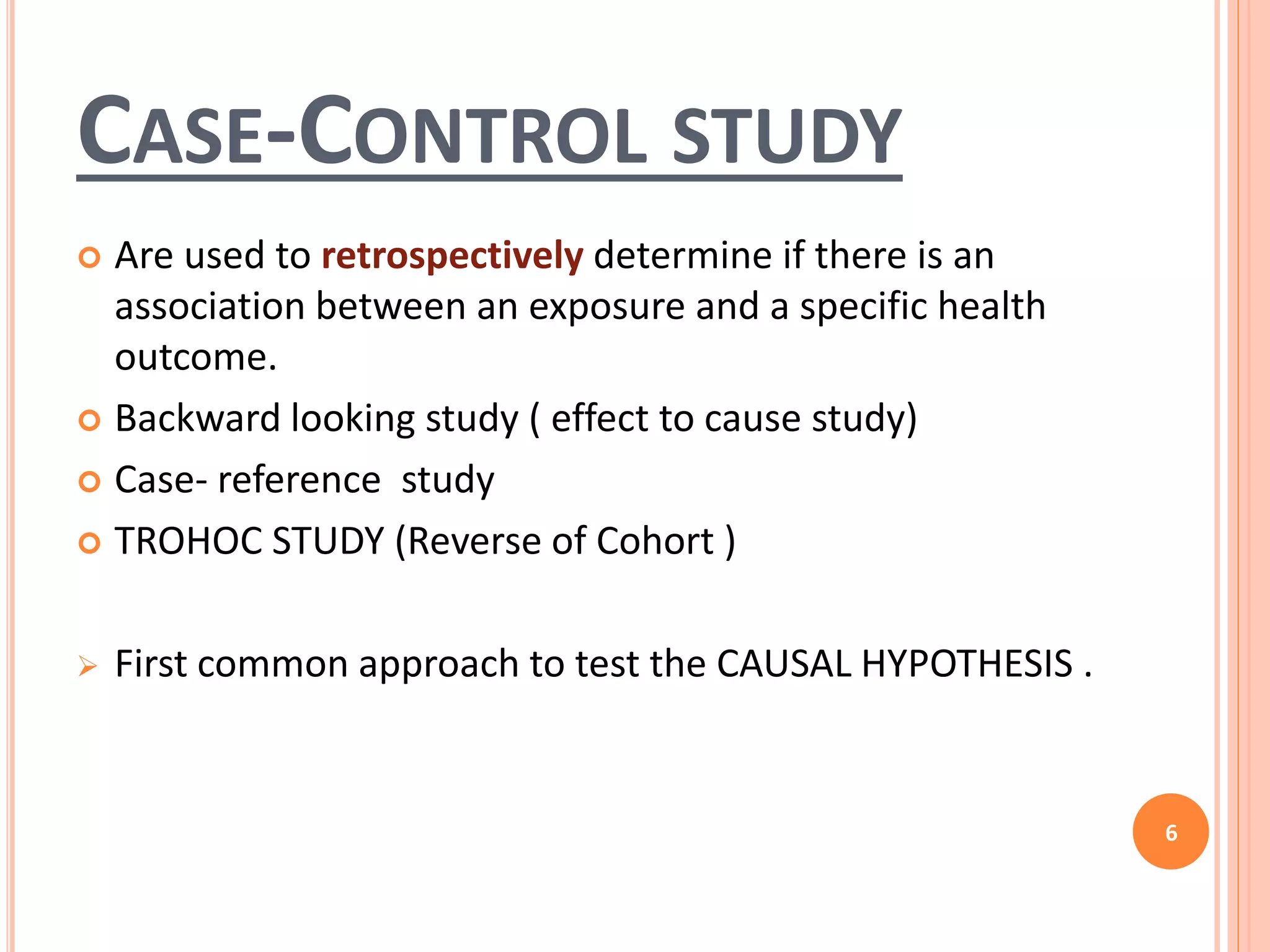 Case Control Study (ANALYTICAL EPIDEMIOLOGY) | PPTX