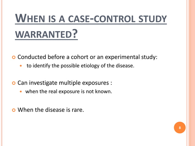 Case Control Study (ANALYTICAL EPIDEMIOLOGY) | PPTX