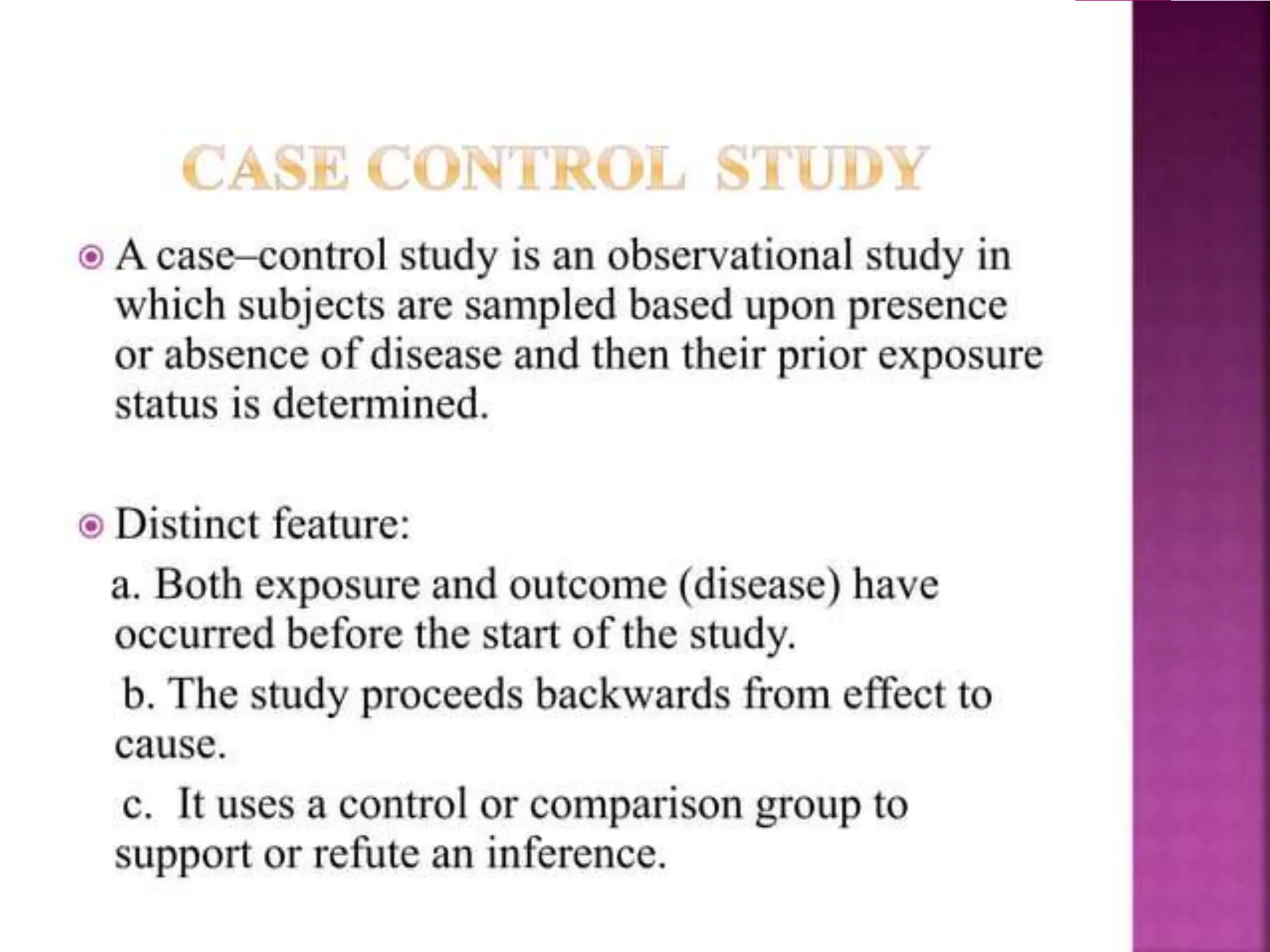 Case Control Study Presentation & case-control study methodologies | PPTX