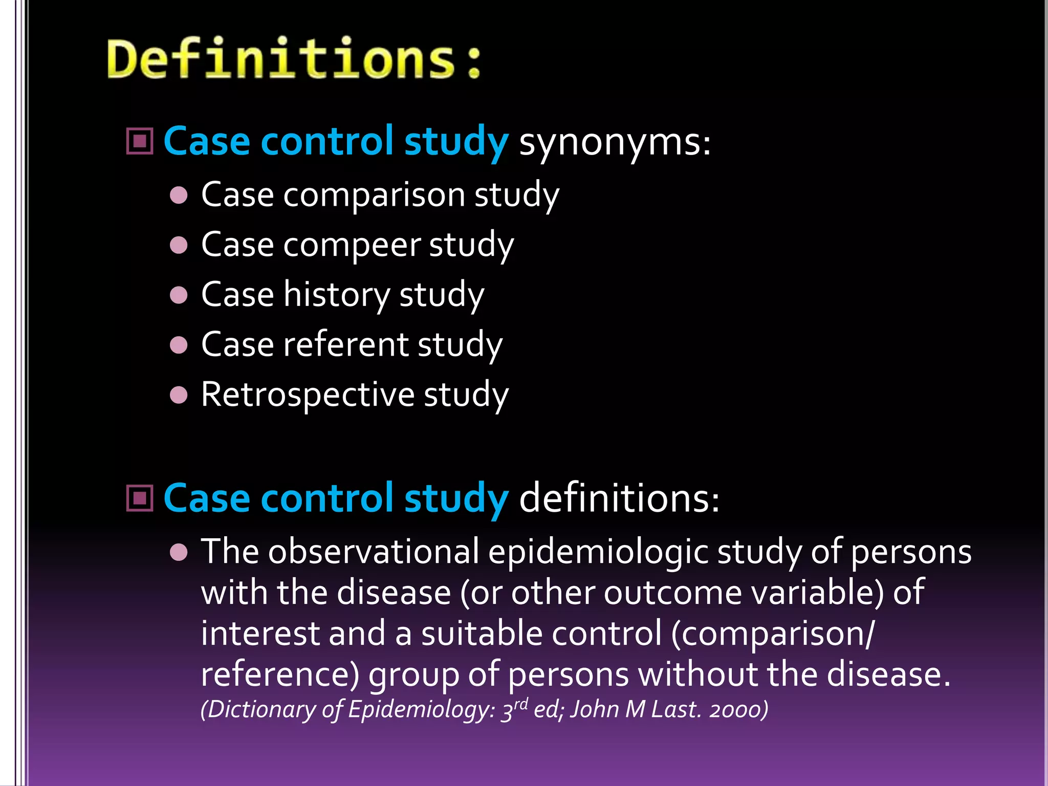 Case control study | PPTX