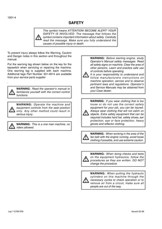 Case cx160 b crawler excavator service repair manual | PDF