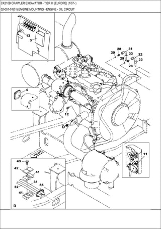 Case cx210 b crawler excavator parts catalogue manual | PDF