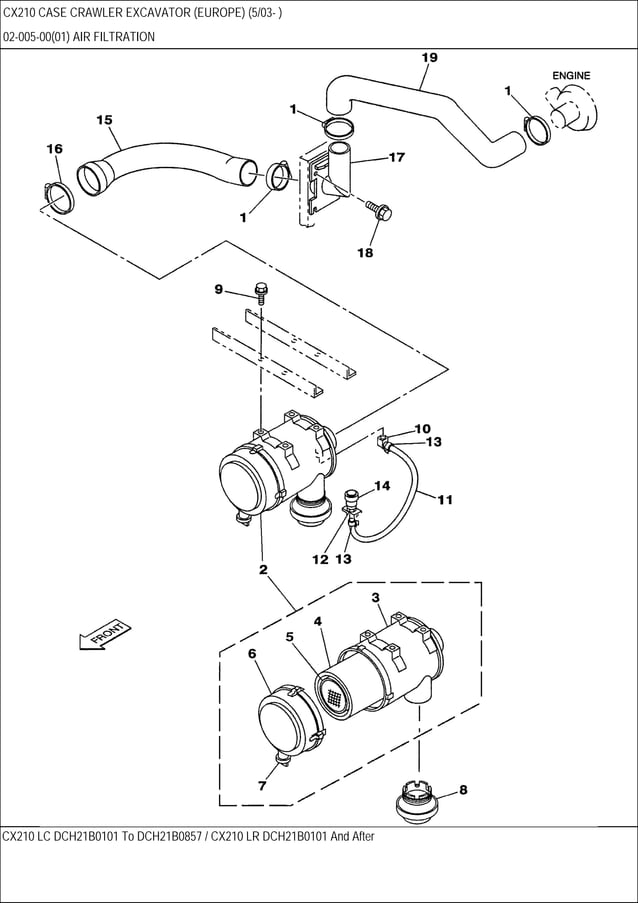 Case cx210 crawler excavator parts catalogue manual | PDF