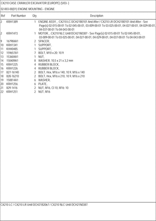 CASE CX210 Crawler Excavator Parts Catalogue Manual.pdf