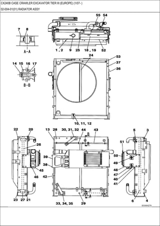 Case cx240 b crawler excavator parts catalogue manual | PDF