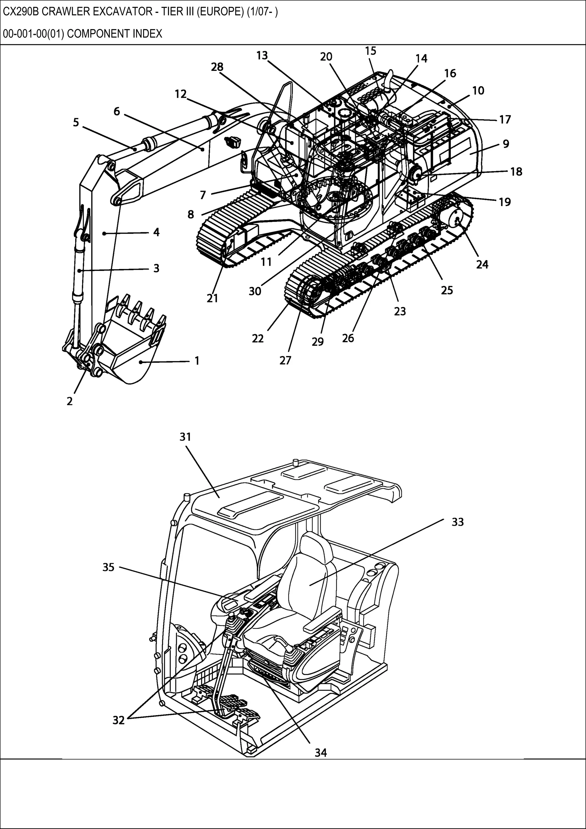 Case cx290 b crawler excavator parts catalogue manual | PDF