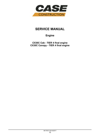 Case cx30 c mini excavator service repair manual | PDF