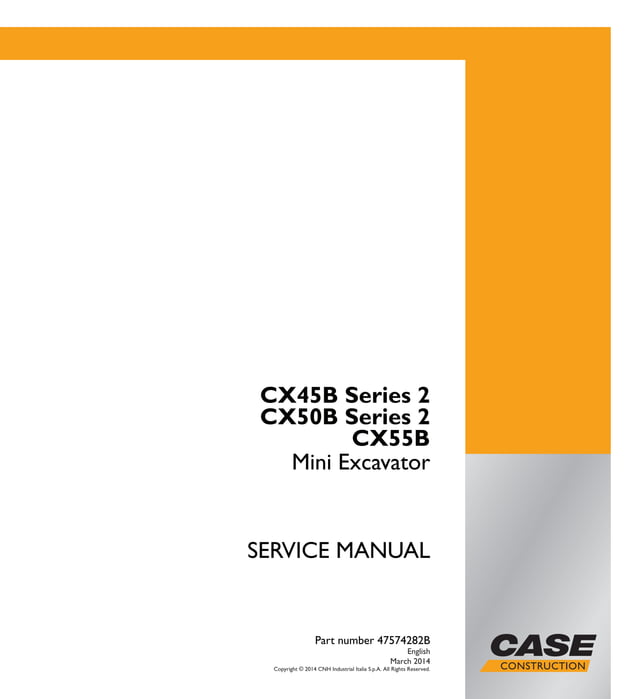 CASE CX50B Series 2 Mini Excavator Service Repair Manual.pdf