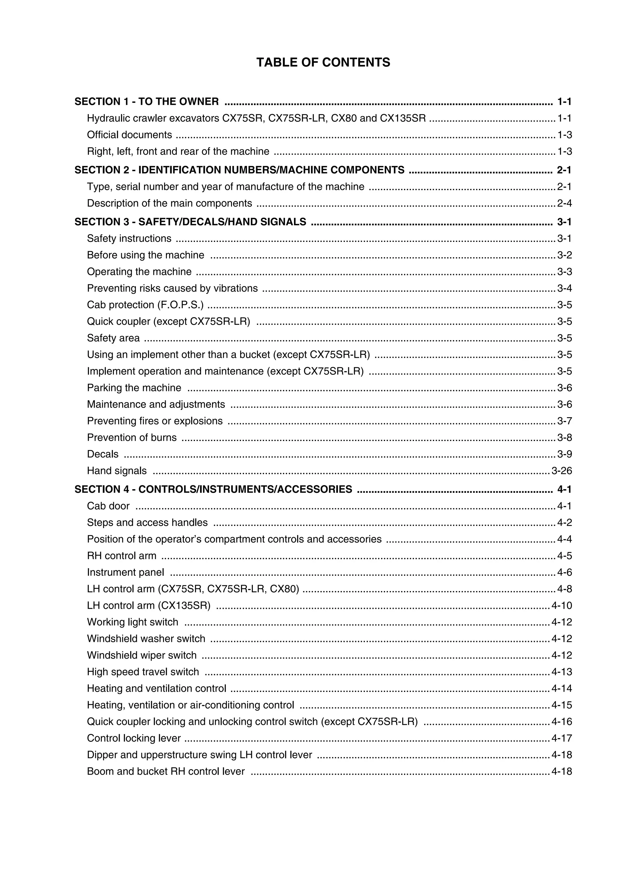 Case cx80 tier 3 crawler excavator operator manual | PDF