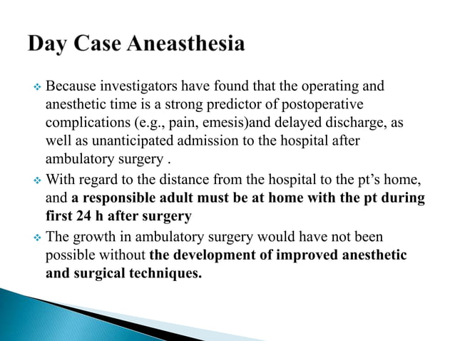 Case day surgery | PPT | Free Download