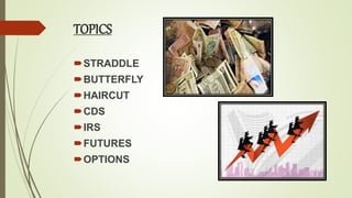 derivatives-butterfly & straddle strategy, IRS, Haircut, CDS, futures ...