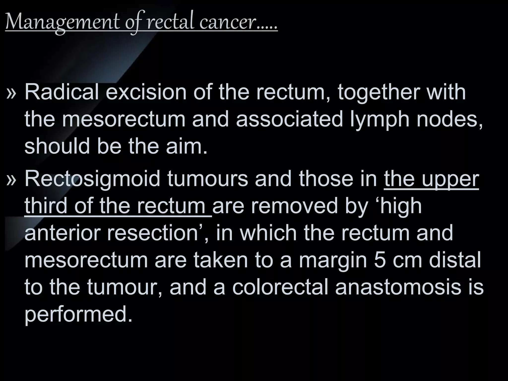 Adenocarcinoma Rectum and Low anterior resection using double stapling ...