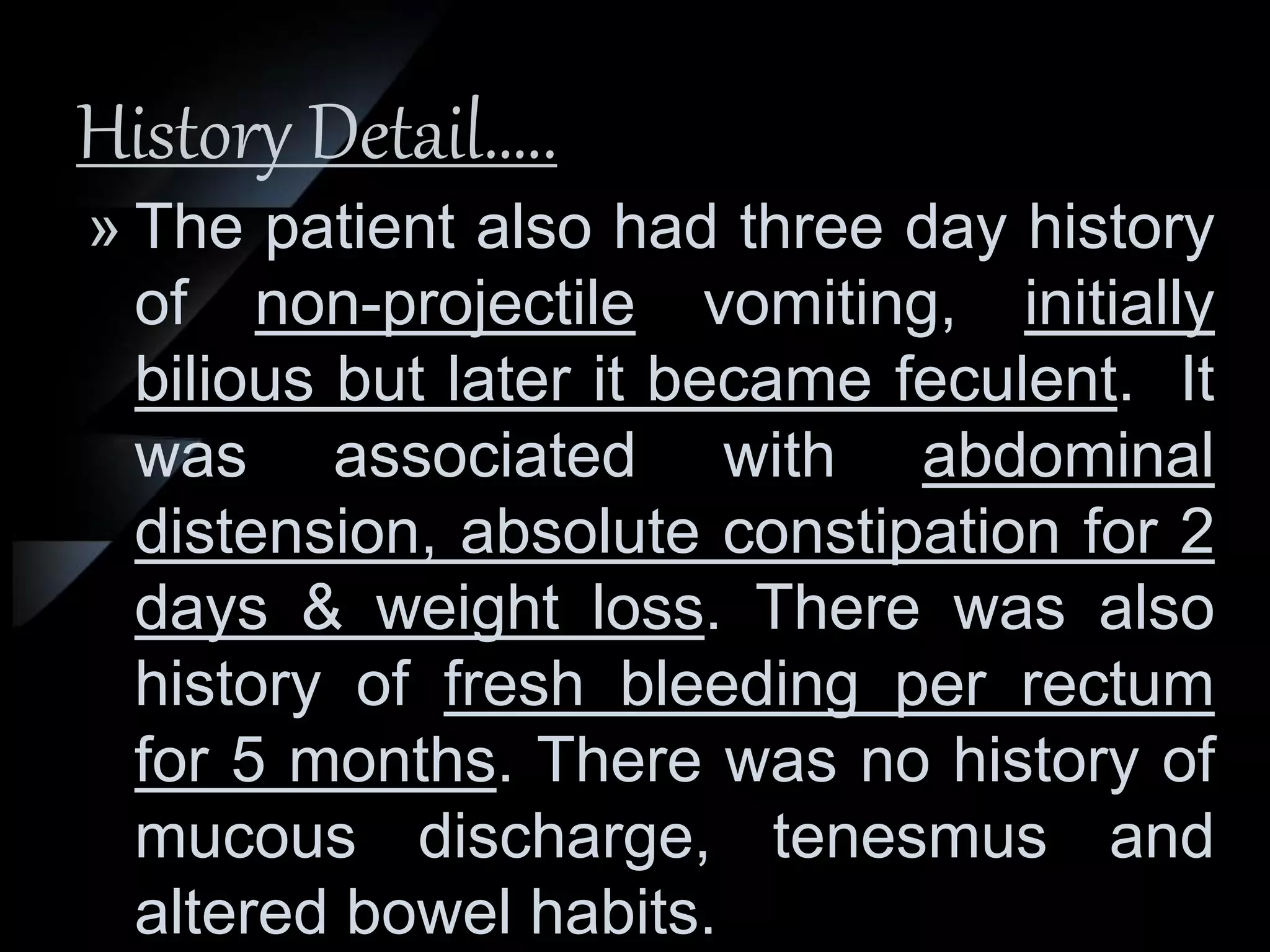 Adenocarcinoma Rectum and Low anterior resection using double stapling ...