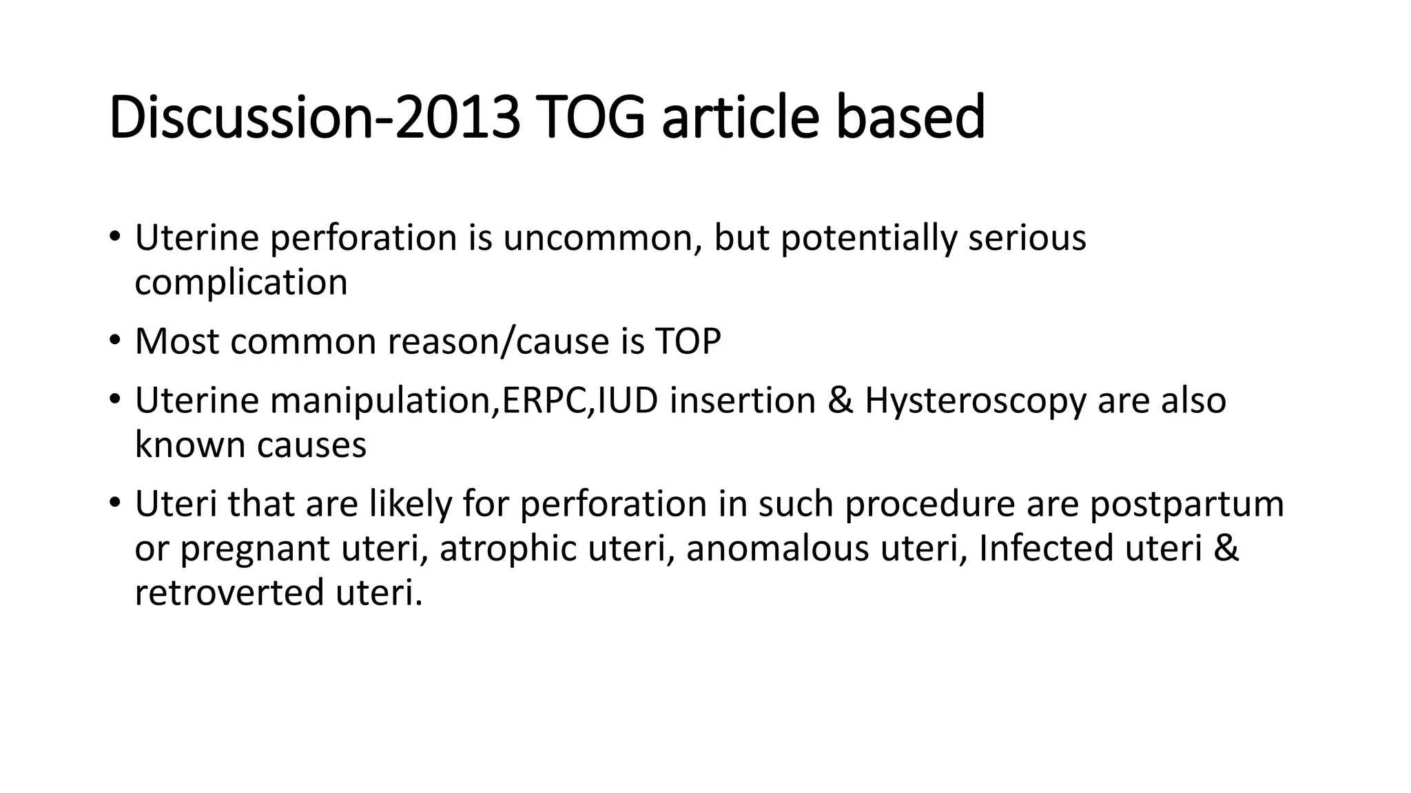 Case discussion uterine perforation | PPTX