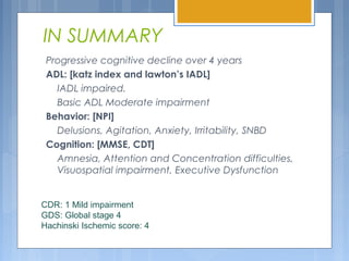 Case discussion of Alzheimer's Dementia | PPT