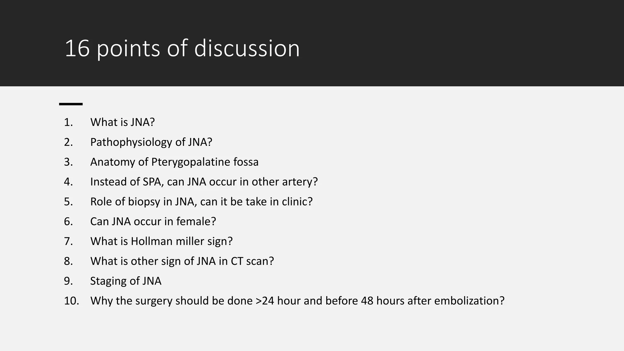 Juvenile nasopharyngeal angiofibroma (JNA) - Case discussion | PPT