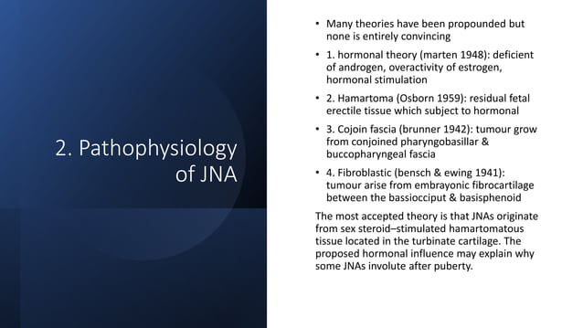 Juvenile nasopharyngeal angiofibroma (JNA) - Case discussion | PPT