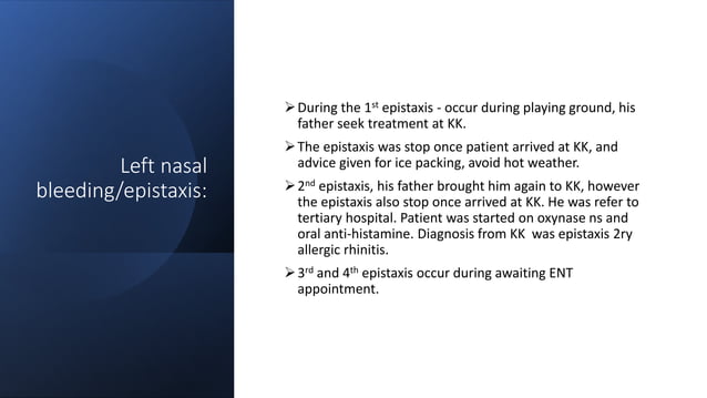 Juvenile nasopharyngeal angiofibroma (JNA) - Case discussion | PPT