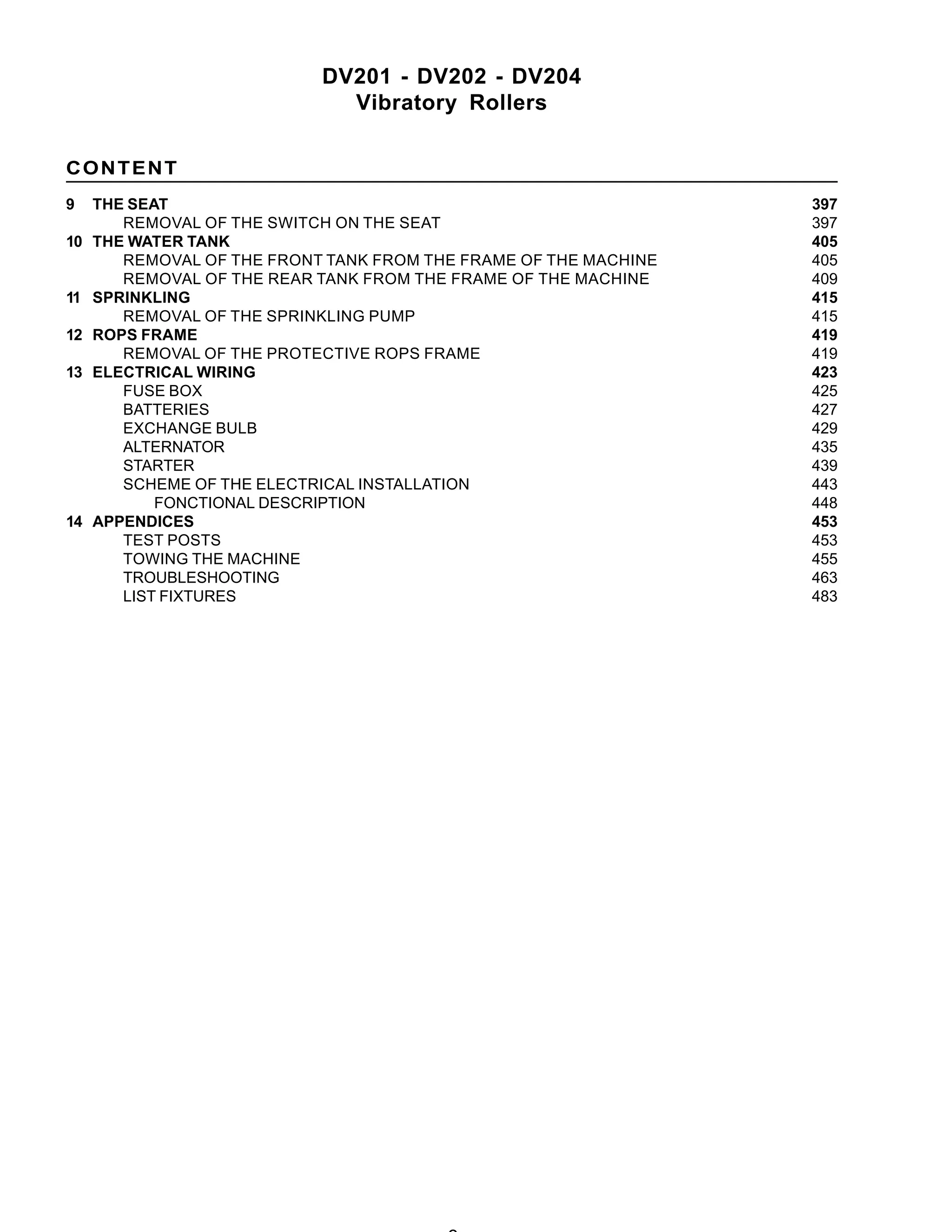 Case dv204 vibratory roller service repair manual | PDF