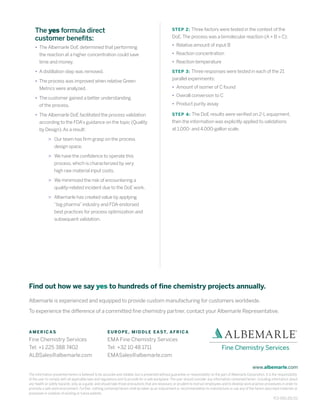 Process Optimization Using Design of Experiments | An Albemarle Fine Chemicals Case Study | PDF ...
