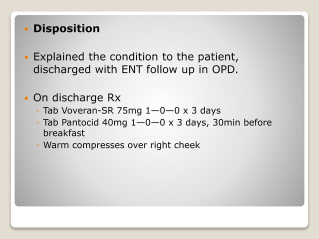 ENT case | PPTX | Ear, Nose and Throat Conditions | Diseases and Conditions