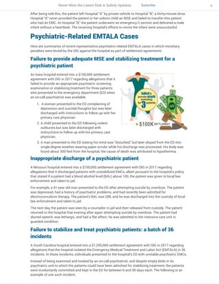 Case examples of emtala violations | PDF