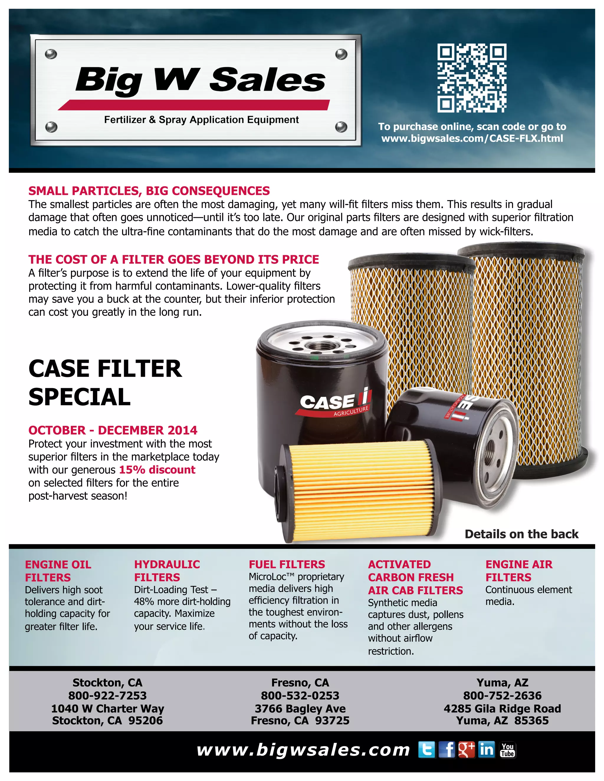 CASE Filters Special Pricing - October 1-December 31, 2014 | PDF